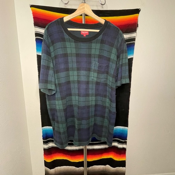 Supreme | Shirts | Supreme Jacquard Tartan Plaid Pocket Tee | Poshmark